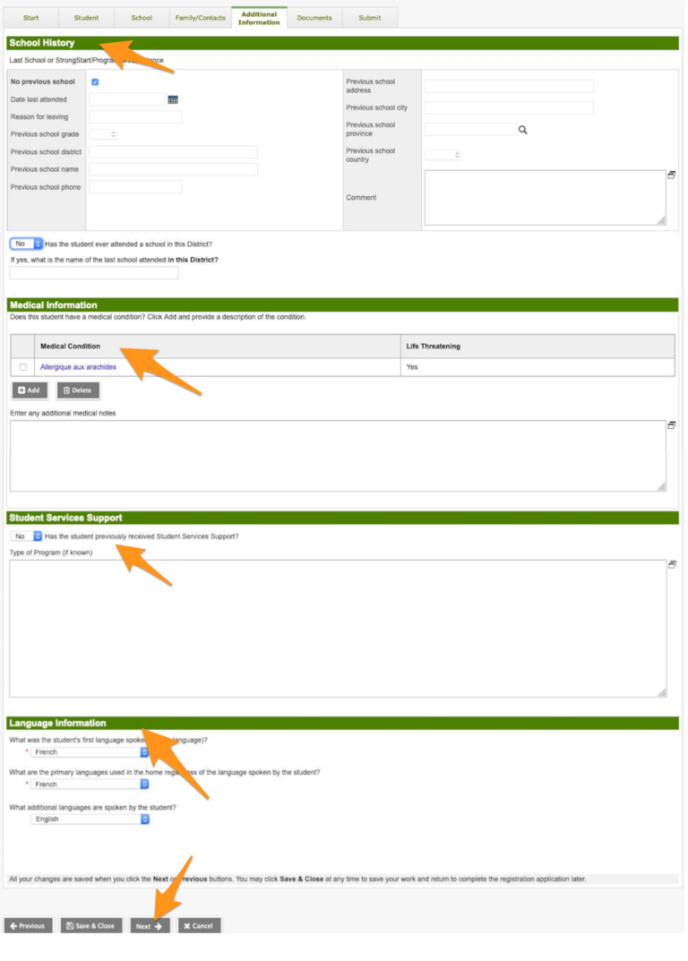 Creating a new registration in MyEducation BC | Conseil scolaire ...
